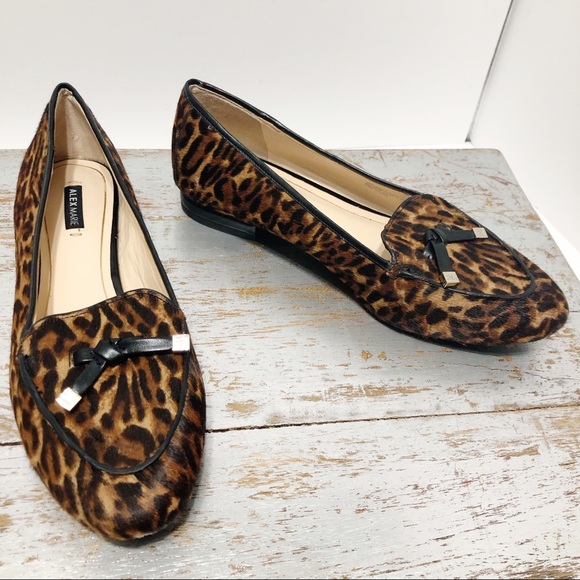 Alex Marie | Shoes | Alex Marie Calf Hair Leopard Print Loafers 65 ...